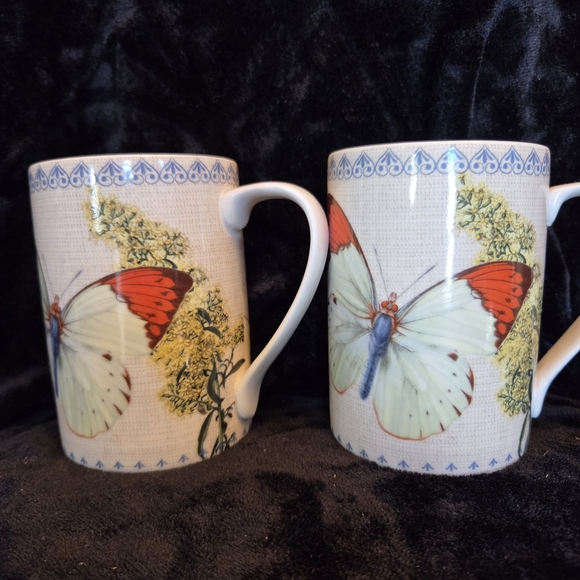 Dining | Butterfly Design Ceramic Mugs Set Of 2 | Poshmark